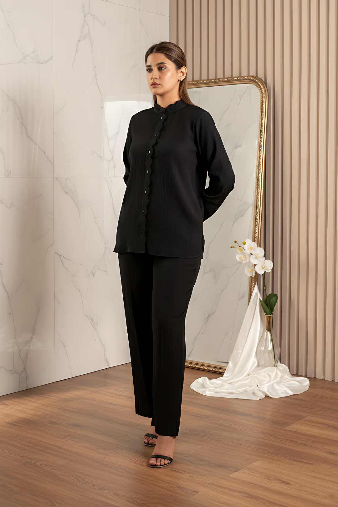 SF - 302| Plain Black – Sidra Fahad Official